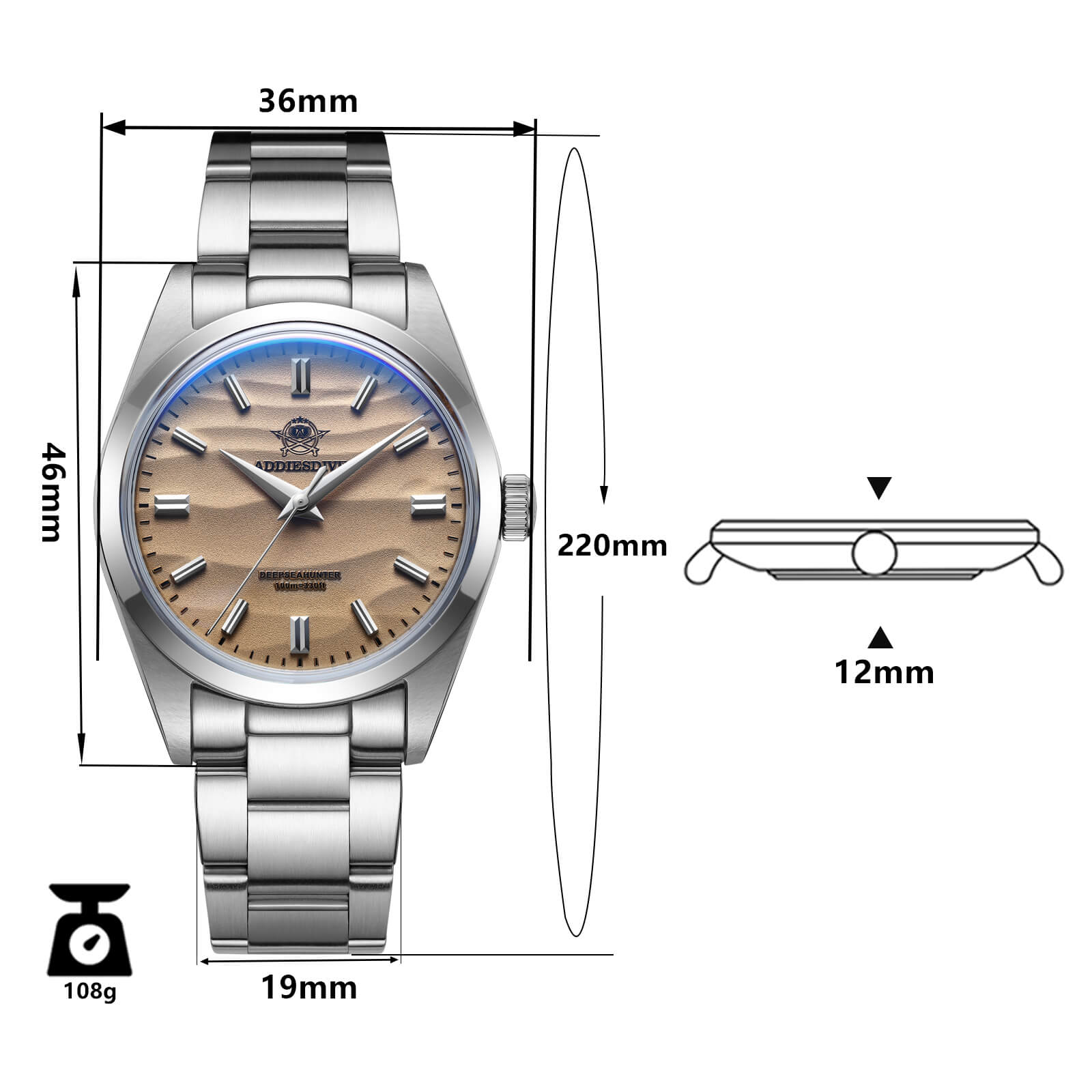 【New】ADDIESDIVE 36mm Quartz Watch VH31 Movement AD2030 – addiesdivewatches