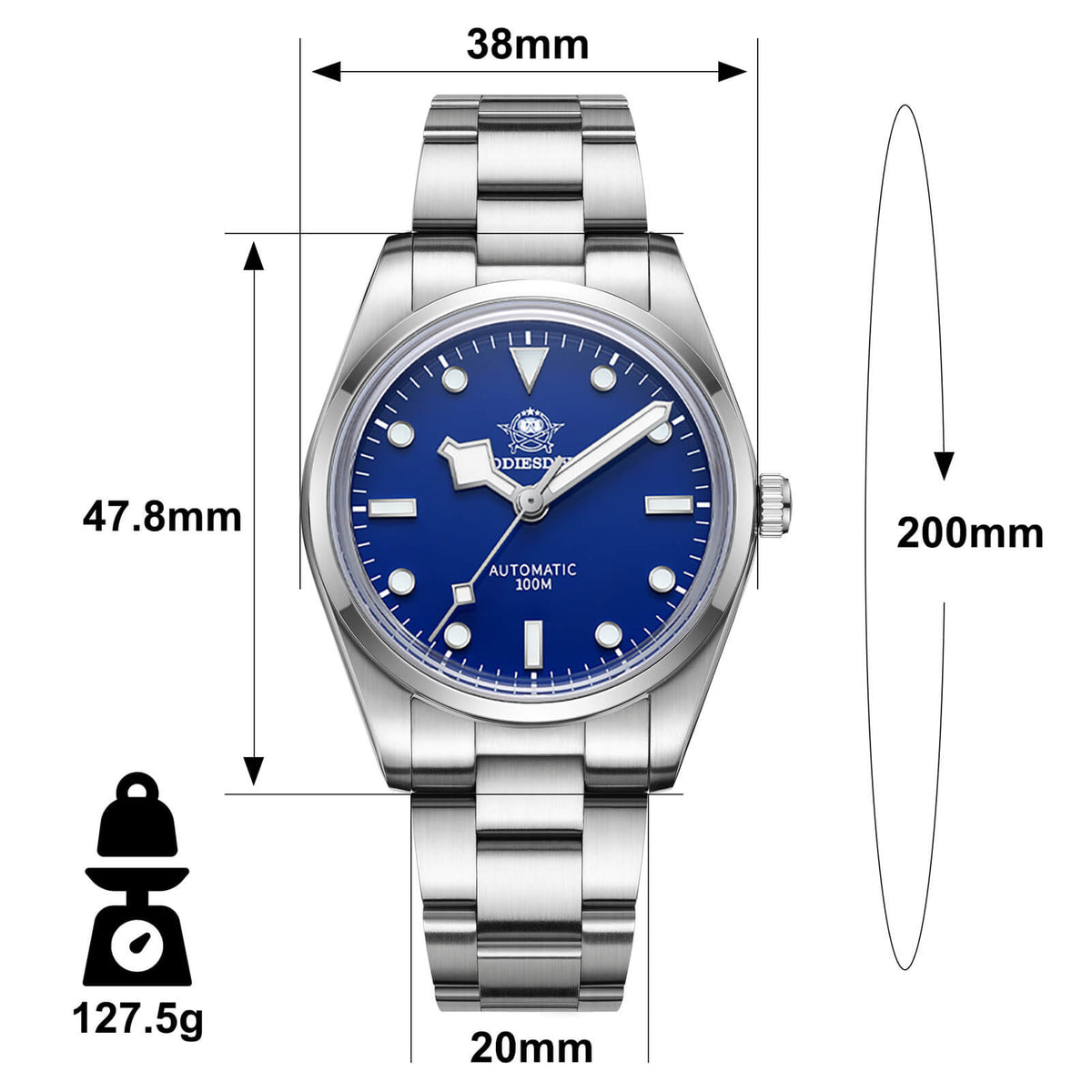 ★SuperDeals★ADDIESDIVE 39mm Domed Crystal Explore Watch 100M (AD2113 ...