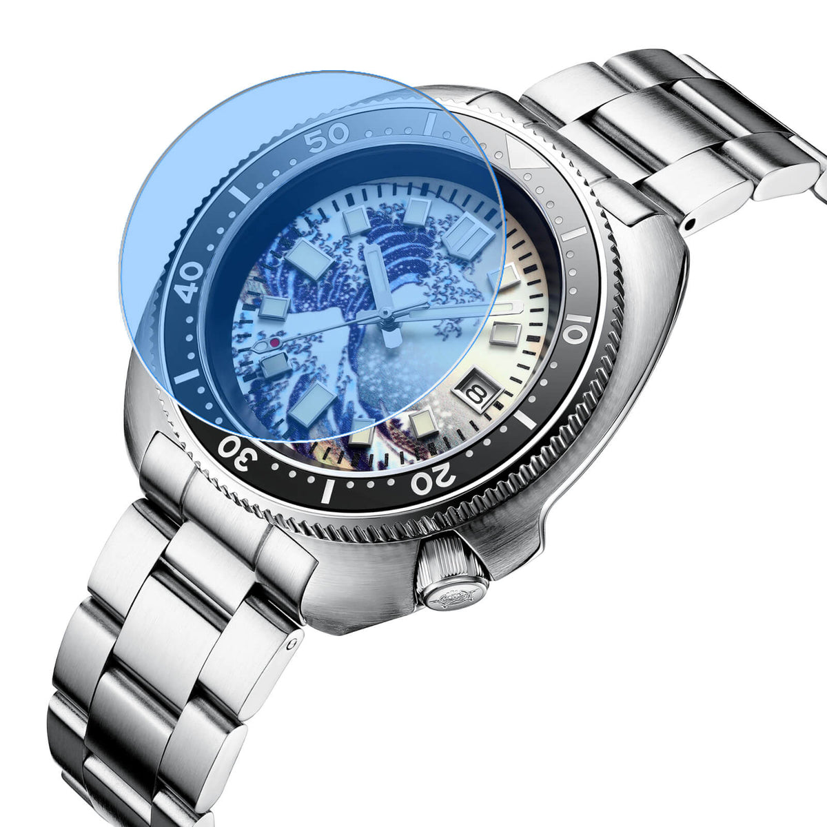 ★Weekly Deal★ADDIESIVE Diving Watch Synthetic Sapphire Crystal Luminou ...