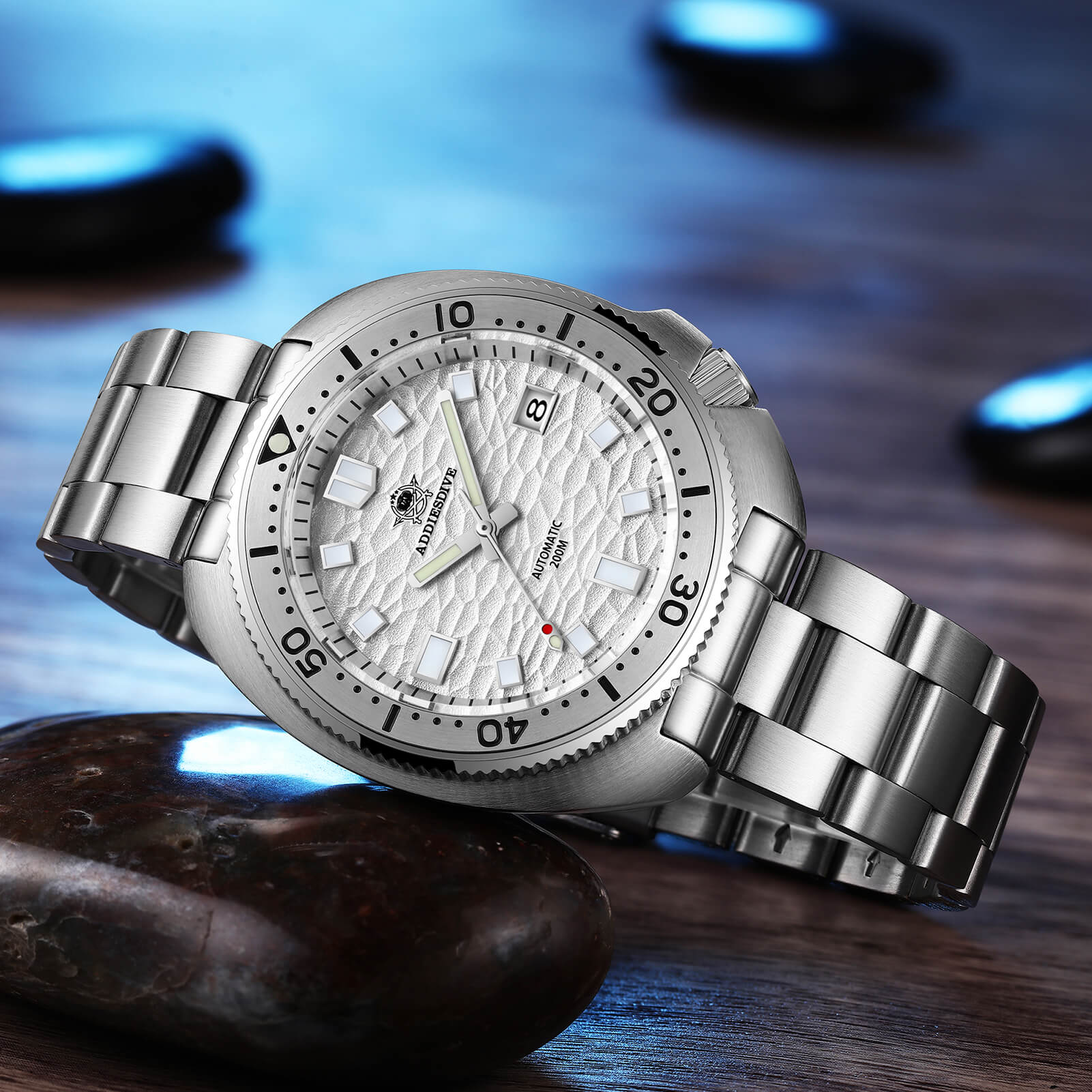 ADDIESDIVE®Turtle White Automatic Dive Watch 1970 Captain Willard Homa ...