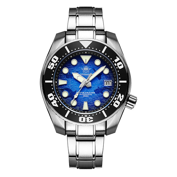 ADDIESDIVE 44.5mm Diver Watch for Men Unique Blue Dial 200M (AD2102 ...