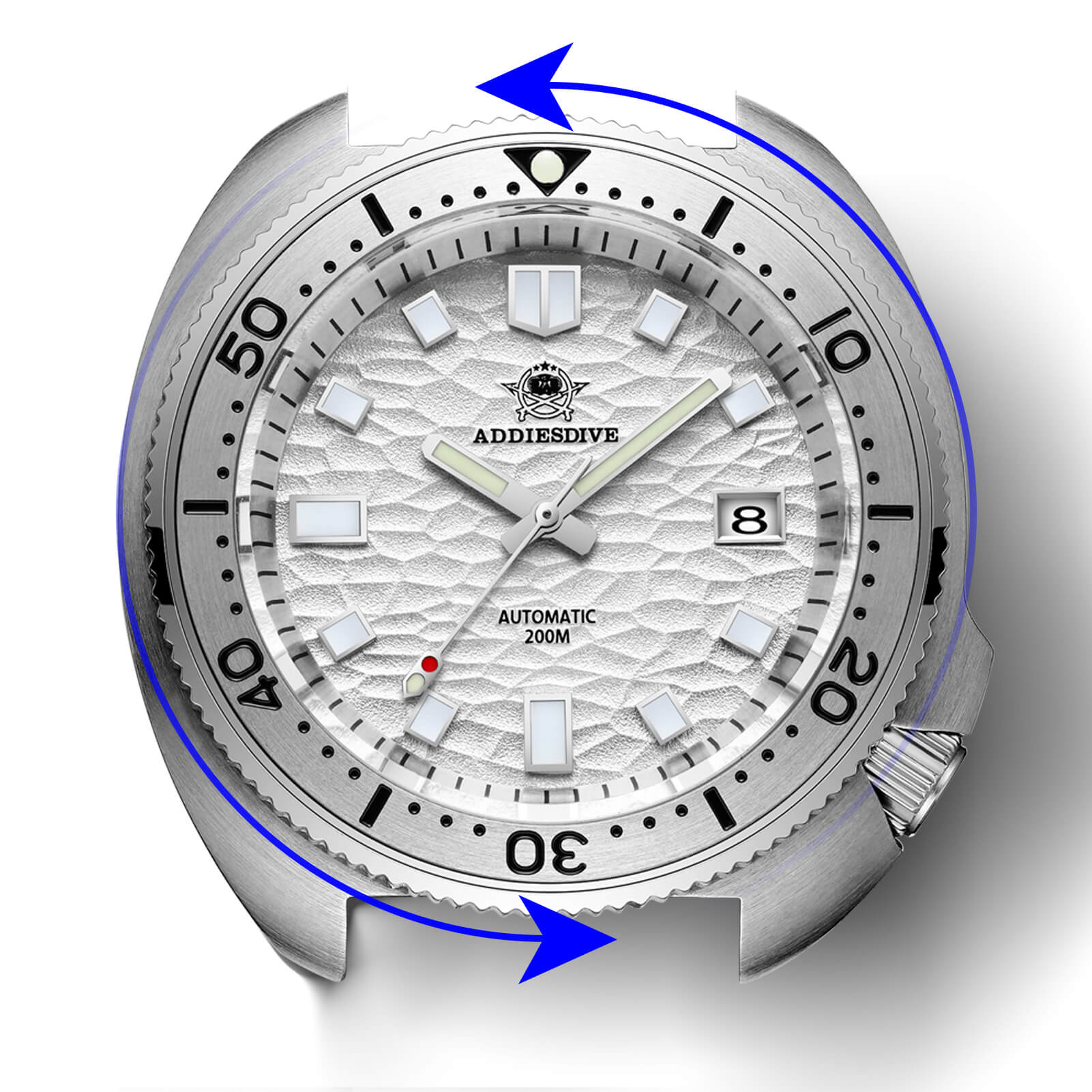 ADDIESDIVE®Turtle White Automatic Dive Watch 1970 Captain Willard Homa ...